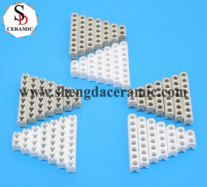 8 Holes Yellow White Steatite Ceramic Strip for Band Heater