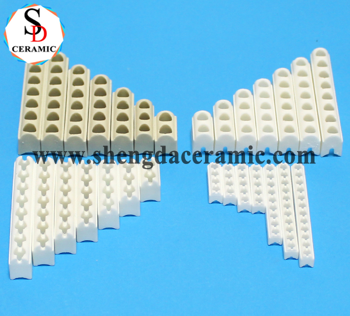 8 Holes Yellow White Steatite Ceramic Strip for Band Heater